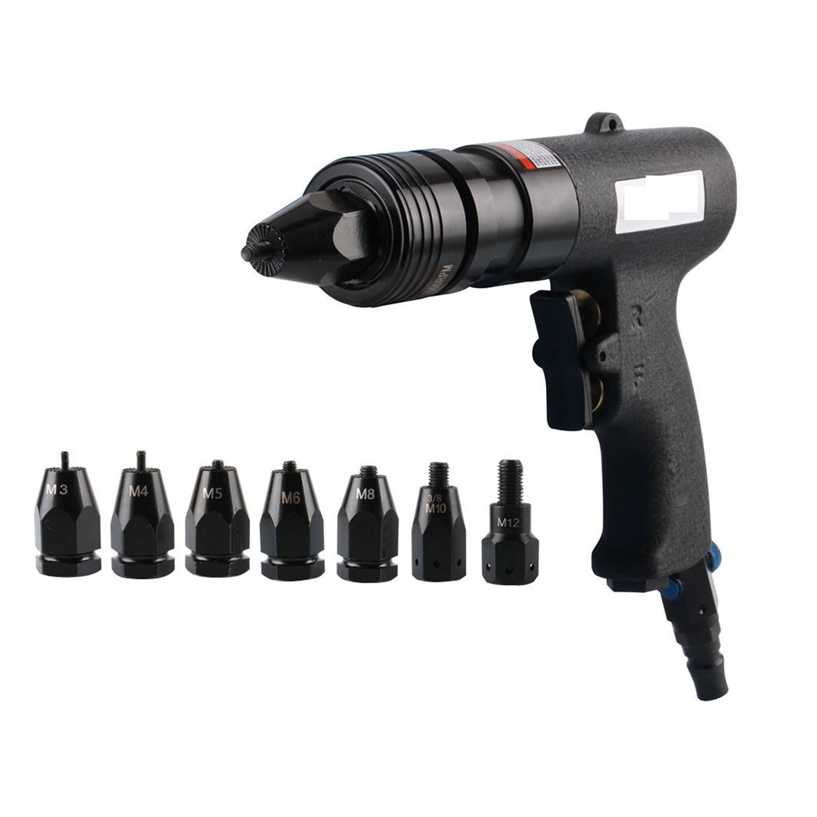 Pneumatic Air Rivet Nut Gun Tool Short Barrel Air Hammer Kit Insert ...