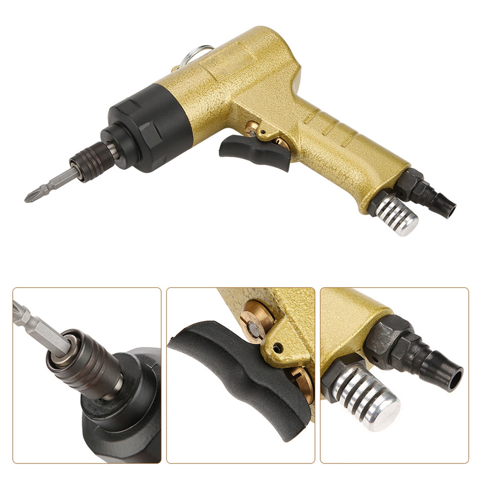 Pneumatic Air Screwdriver, 5000rpm Reversible Screw Driver Tool For ...