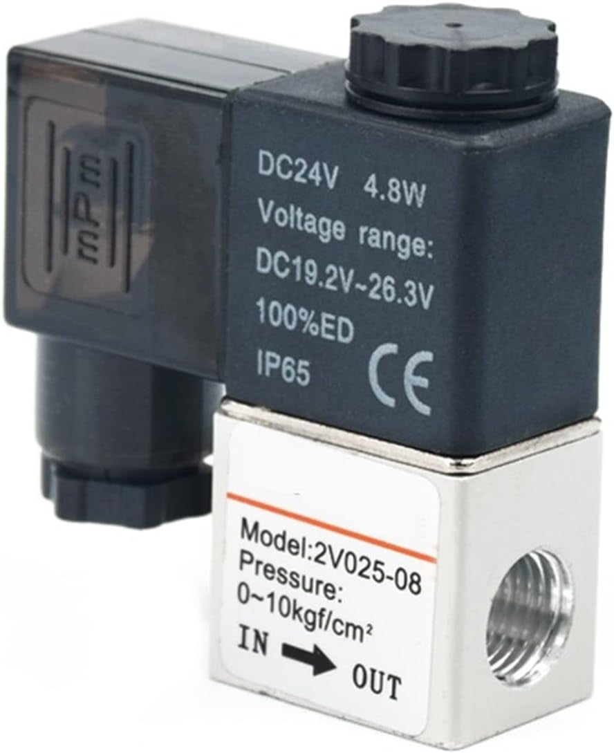 Pneumatic Air Solenoid Valves 2V025-08 Normally Closed 2 Position 2 Port 1/4" AC220V DC24V Air ...