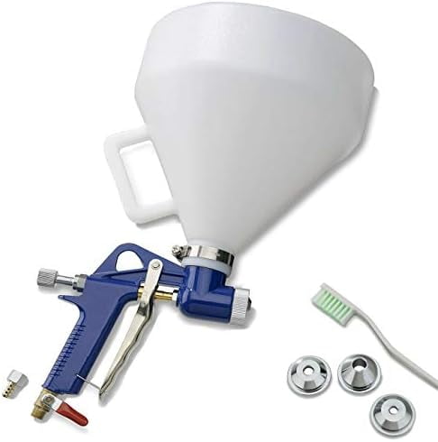 Pneumatic Air Texture Spray Gun .5 Gallon Hopper with Handle Includes 3 ...