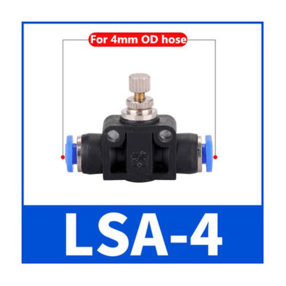 Pneumatic Air Throttle Valve Speed Control, Quick Hose Tube 4mm 6mm 8mm ...