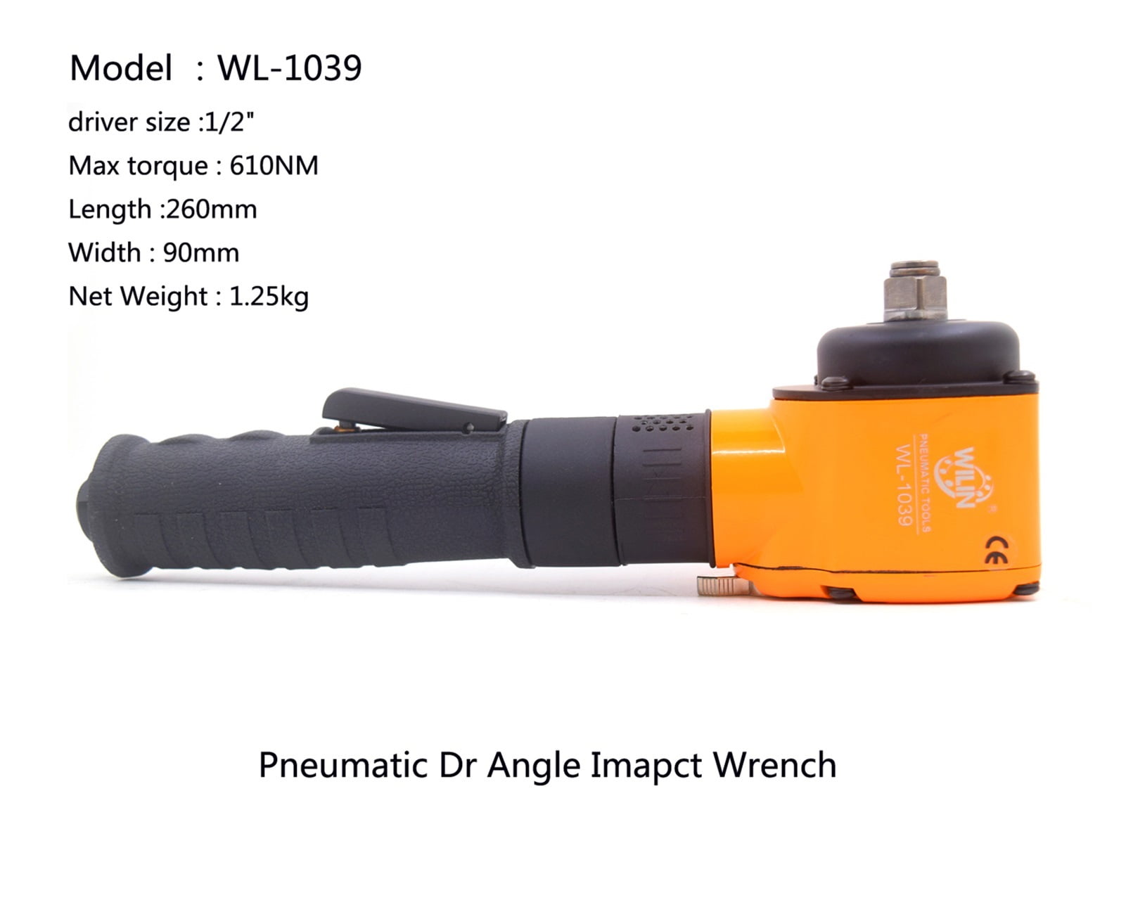Pneumatic Air Tools Impact Wrench 1/2 Inch Air Angle Single Hammer ...