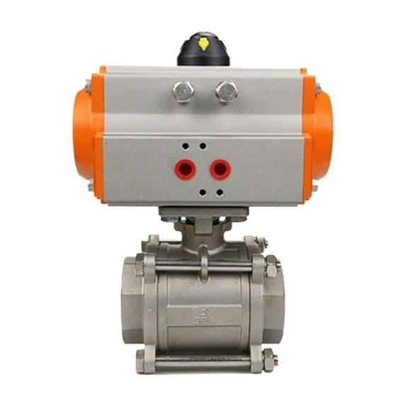 Pneumatic Ball Valve 1/4" 3/8" 1/2" 3/4" 1" Three piece High Platform ...