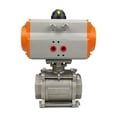 Pneumatic Ball Valve 1/4" 3/8" 1/2" 3/4" 1" Three piece High Platform ...