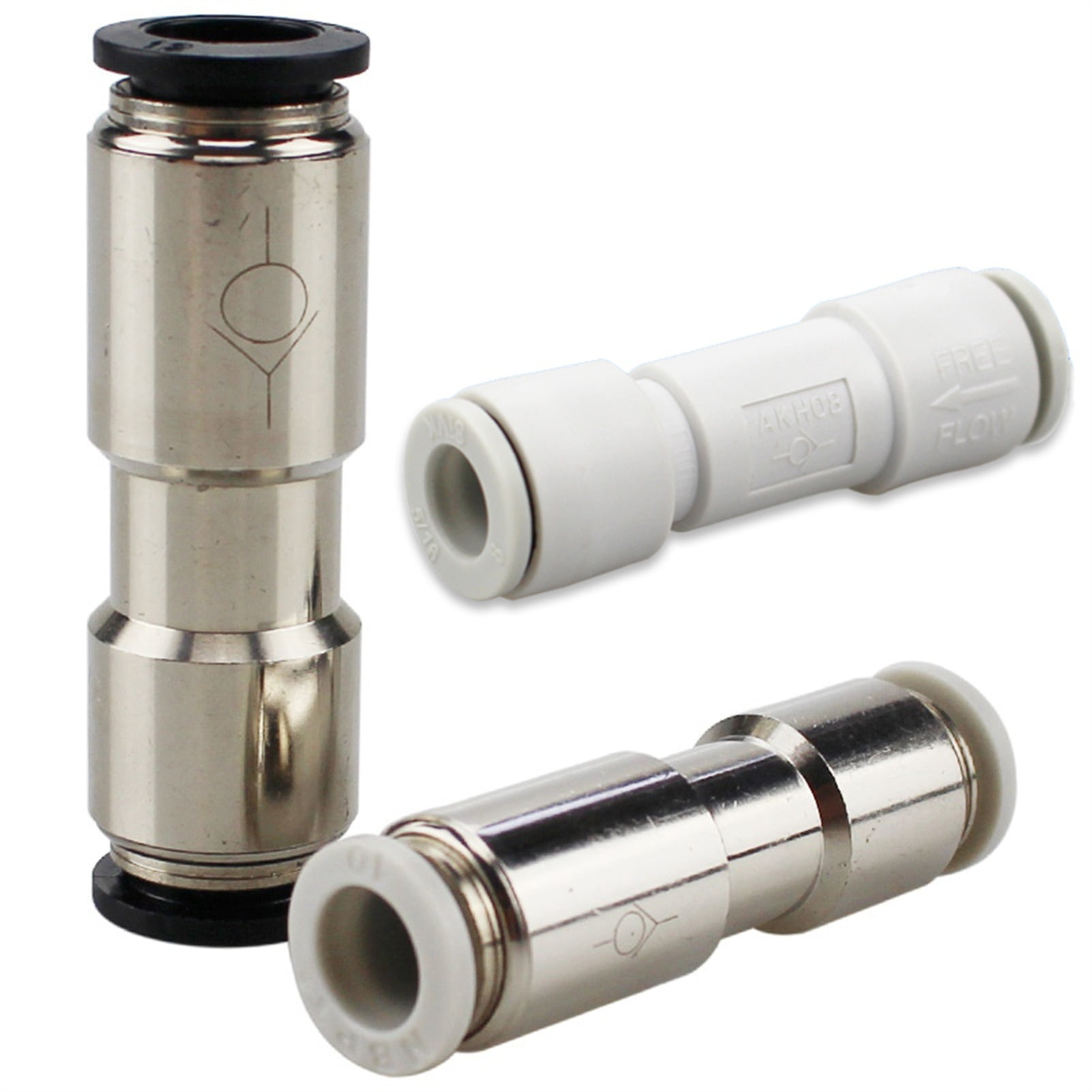 Pneumatic Check Valve 1 Way Non-return Valve Straight Hose Tube 1 Touch ...