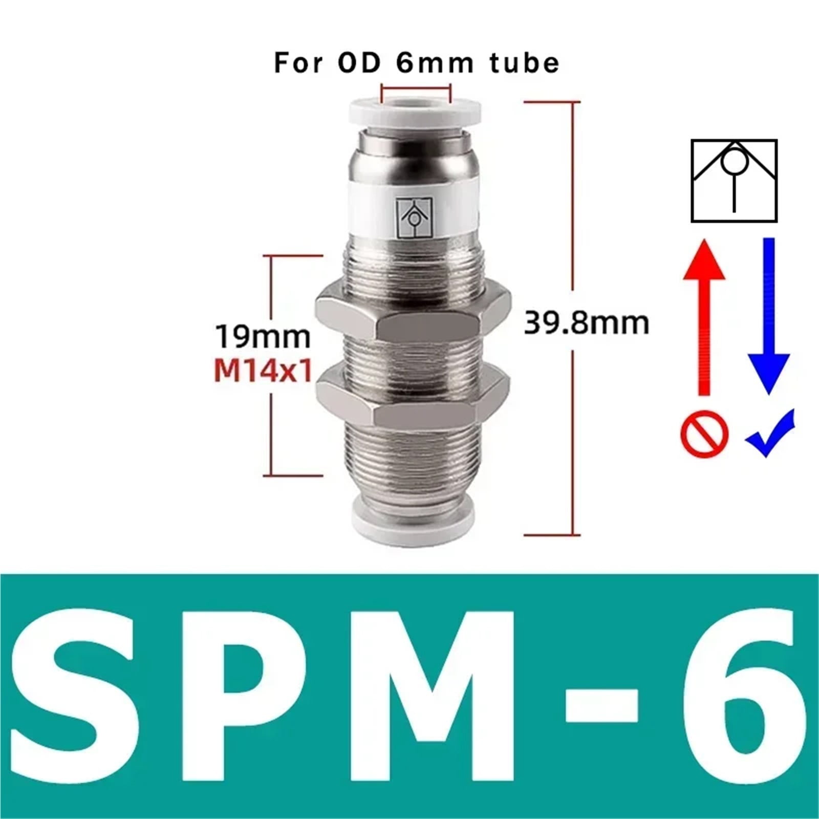 Pneumatic Check Valve 6mm 8mm 10mm 1/4 3/8 1/2 One Way Non Return Valve ...