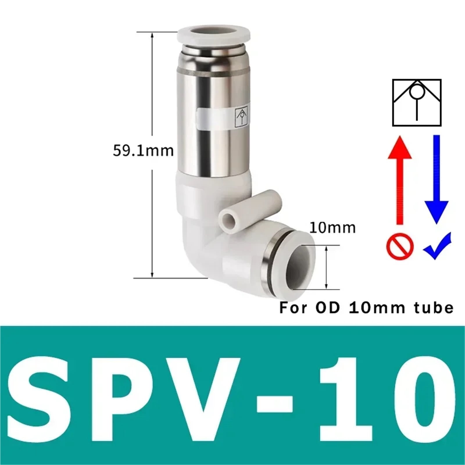 Pneumatic Check Valve 6mm 8mm 10mm 1/4 3/8 1/2 One Way Non Return Valve ...
