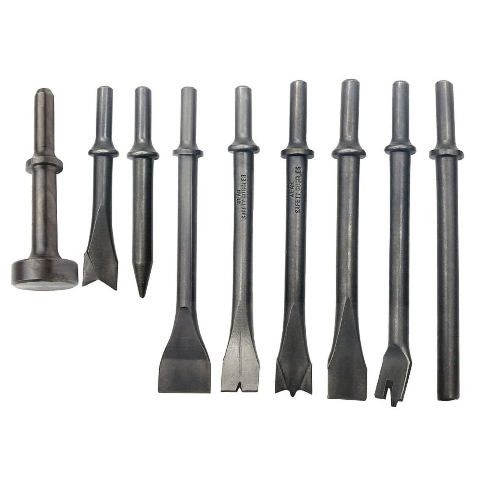 Pneumatic Chisel Air Hammer Bit Set 9 Piece Set - Walmart.com