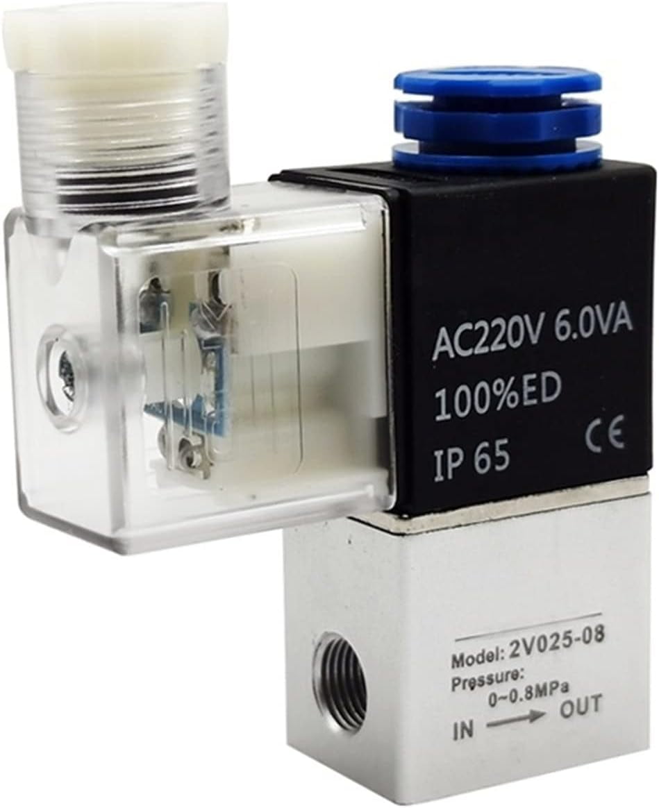 Pneumatic Control Valve Air Solenoid Valves 2V025-08 2 Position 2 Port 1/4quot; Normally Closed ...