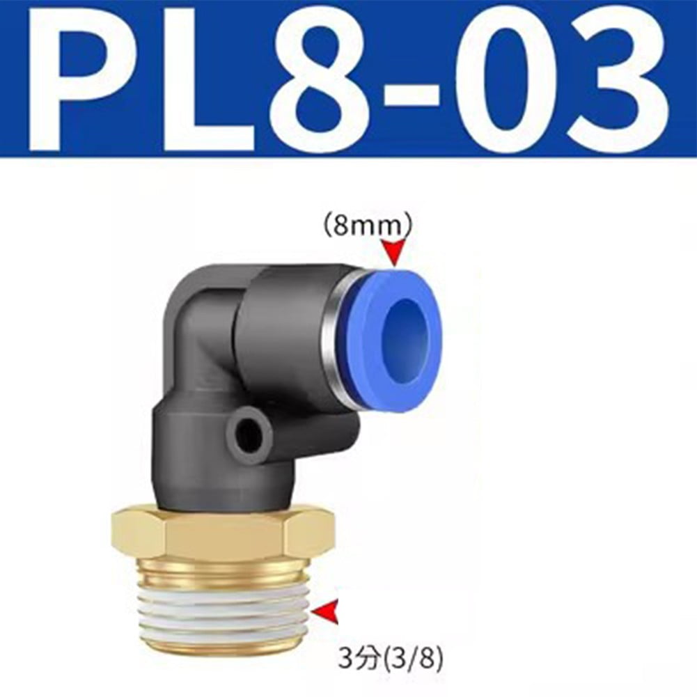 Pneumatic Elbow Quick Connector Air Fittings Thread Elbow Adapter PL4 ...
