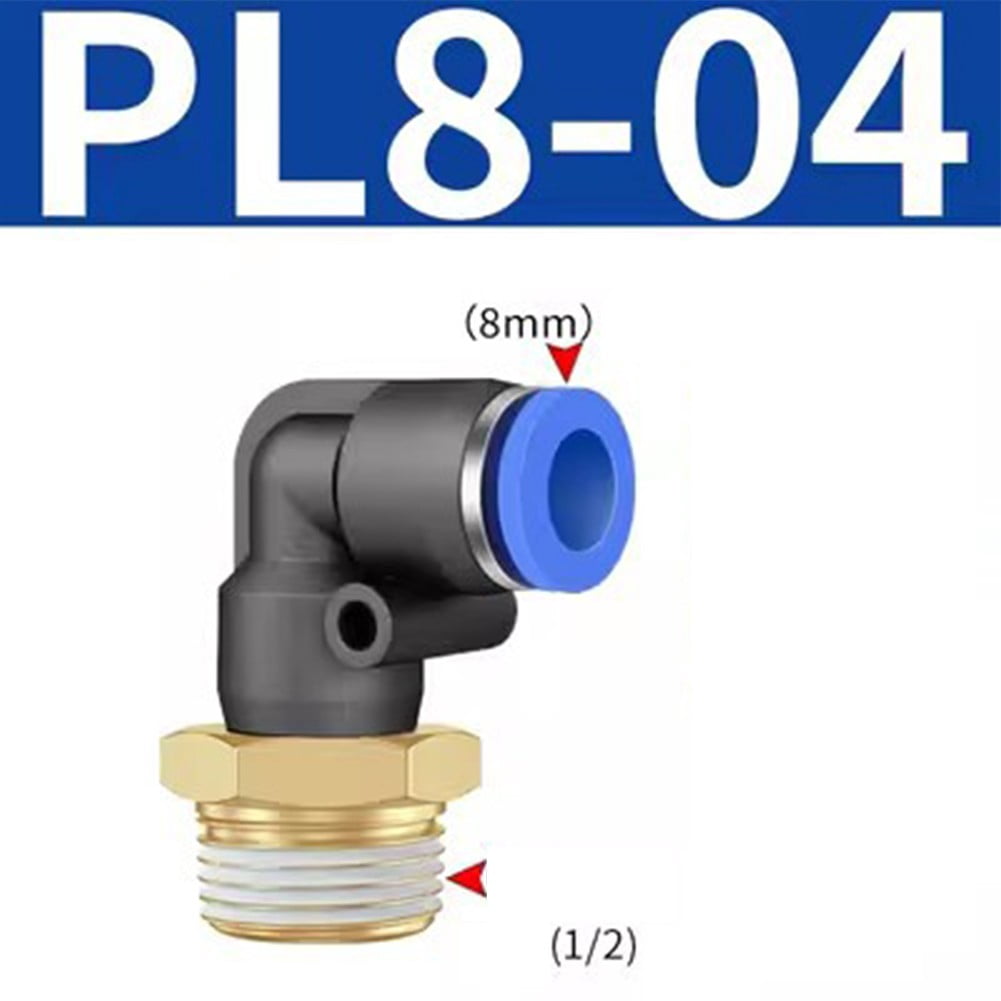 Pneumatic Elbow Quick Connector Air Fittings Thread Elbow Adapter PL4 ...