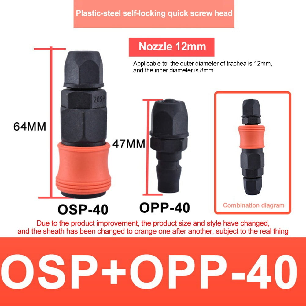 Pneumatic Fitting Pipe Air Connector Tube Quick Release Fittings Water ...