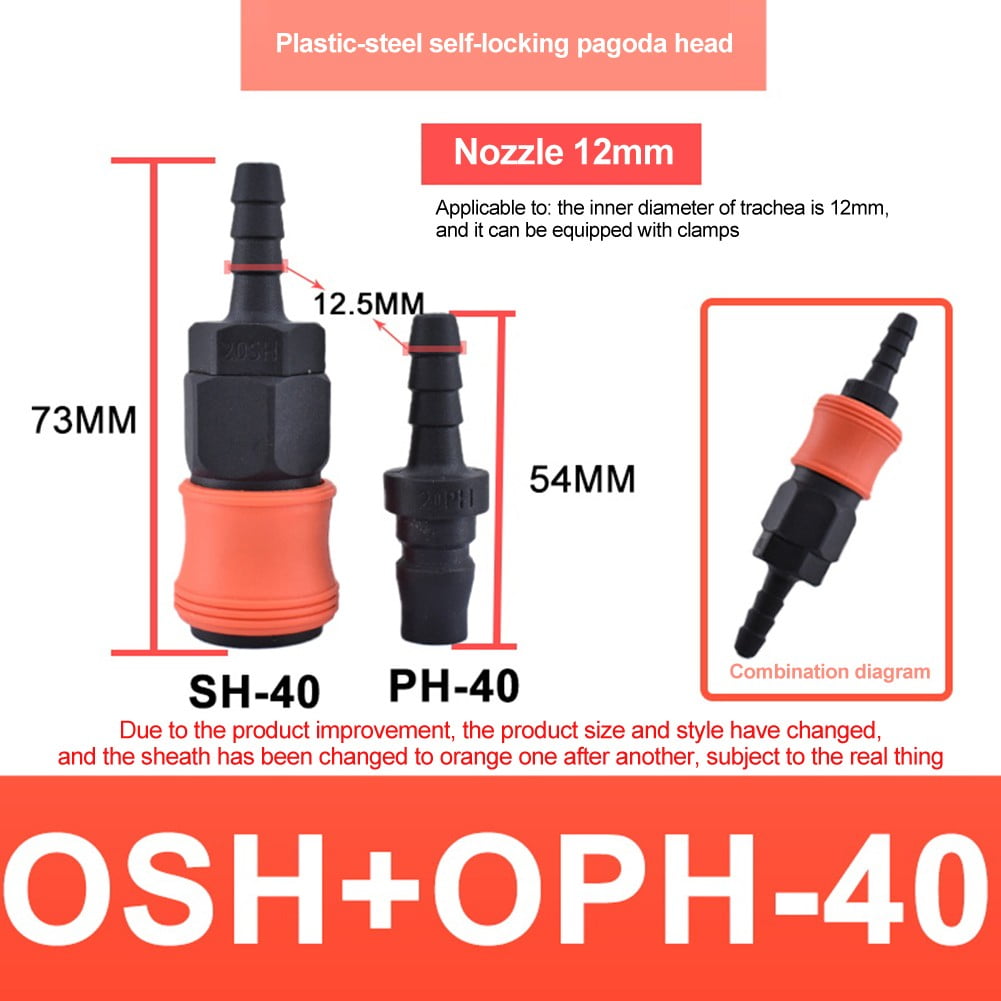 Pneumatic Fitting Pipe Air Connector Tube Quick Release Fittings Water ...