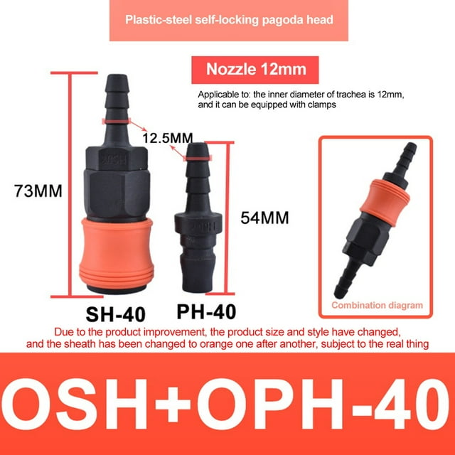 Pneumatic Fitting Pipe Air Connector Tube Quick Release Fittings Water ...