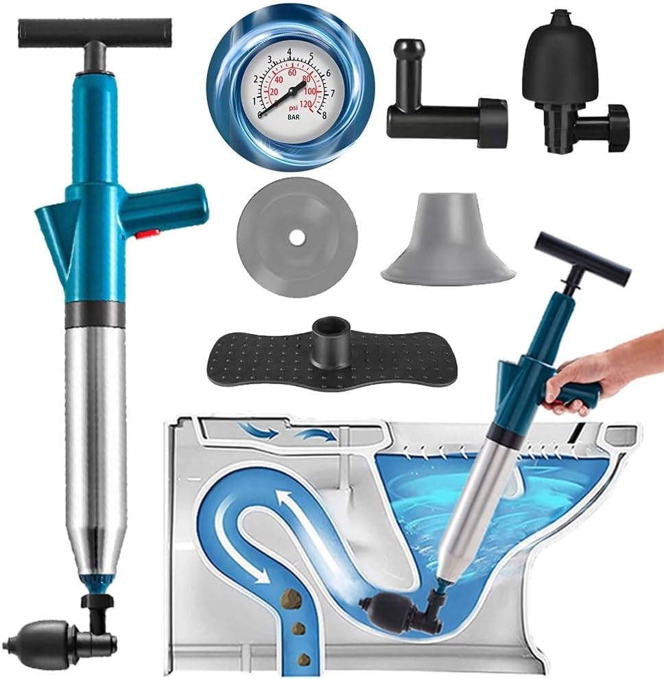 Pneumatic Floor Drain Unclogging Tool, Pneumatic Toilet Plunger, Floor ...