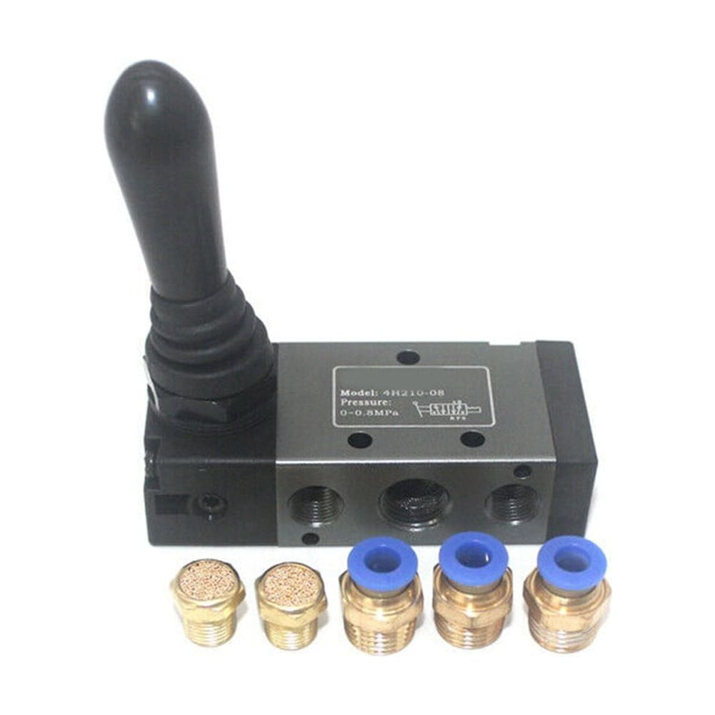 Pneumatic Hand Pull Valve 4H210-08 5 Port 2 Position With 6mm OD Tube Connecter - Walmart.com