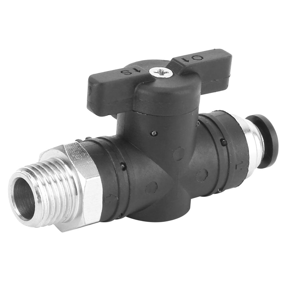 Pneumatic Hand Valve Quick Connector 6mm Tube OD BSPP Male Thread with ...