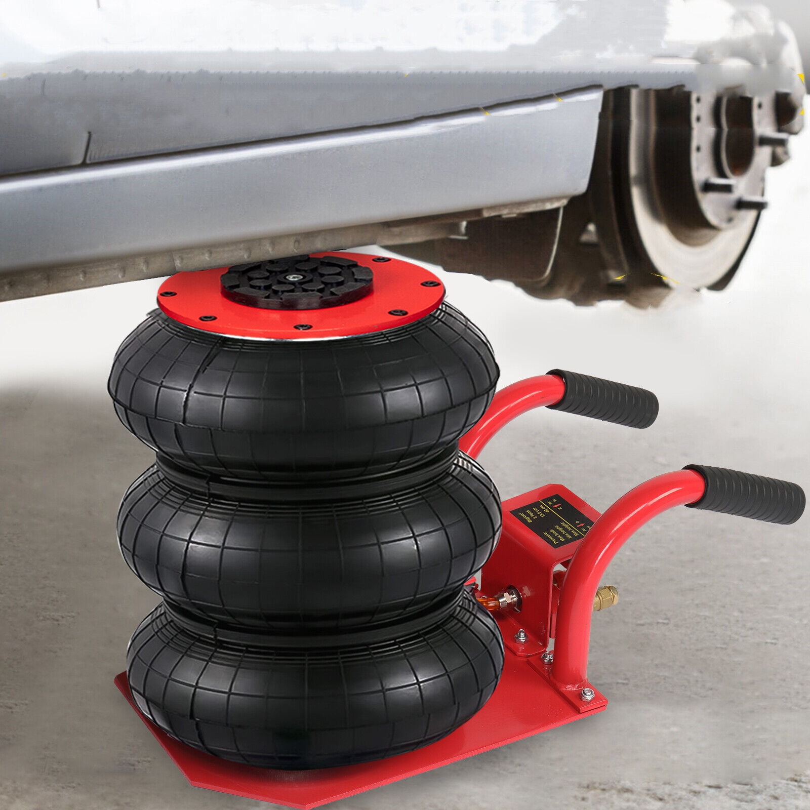Pneumatic Jack 3 Ton/6600Lbs Triple Bag Air Jack Extremely Fast Lifting ...