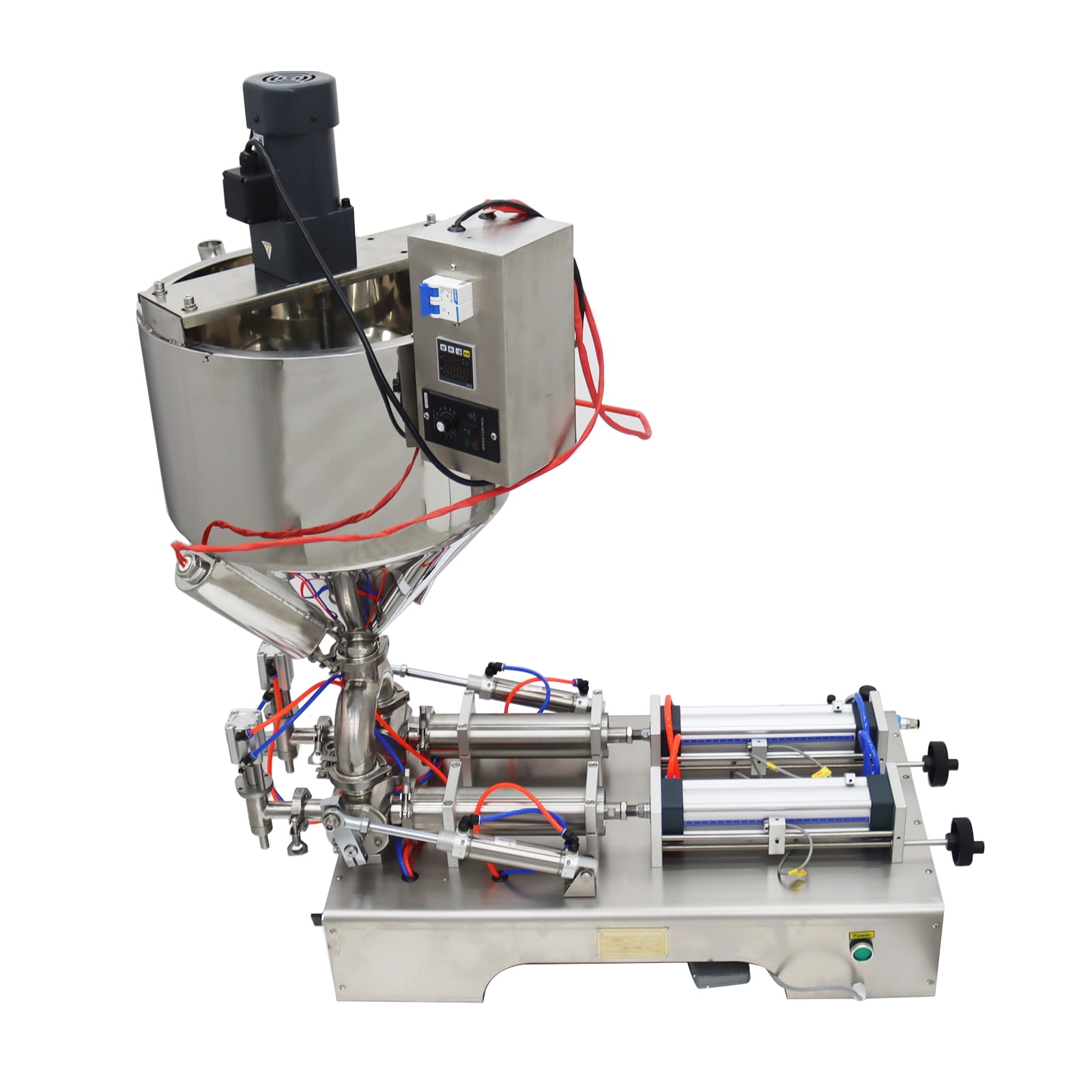 Pneumatic Liquid Paste Filling Machine 50-500ml Heating Stirring ...