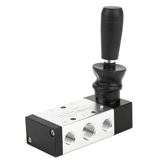 Pneumatic Manual Control Valve 5 Port 2 Position Hand Lever Valve 0~0 ...