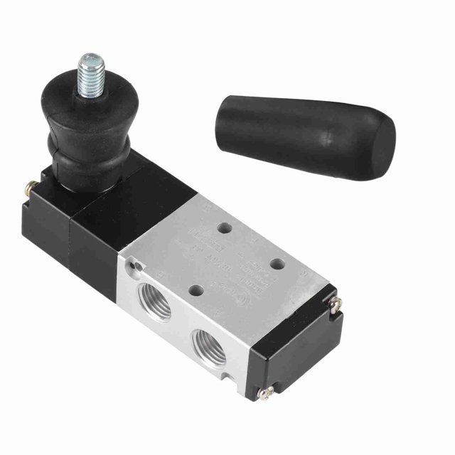Pneumatic Manual Hand Lever Control Valve Aluminium Alloy 5 Way 3 ...