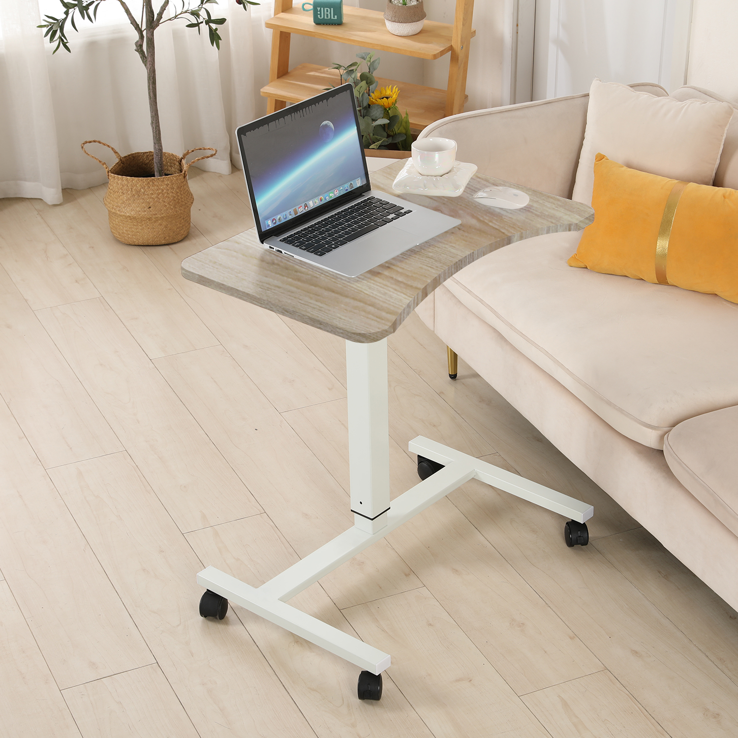 AIRLIFT XL Pneumatic Sit-Stand Mobile Desk Cart, Height-Adjustable from ...