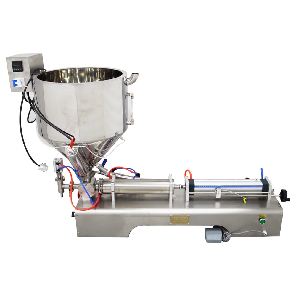 Pneumatic Paste Liquid Heating Filling Machine Single Nozzle 100-1000ml ...