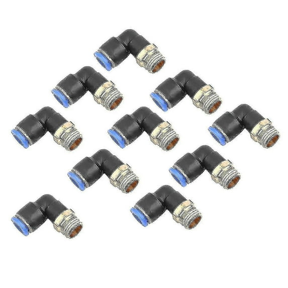 Pneumatic Quick Coupler, 10 Pcs Pneumatic Quick Coupler Adapter Elbow ...