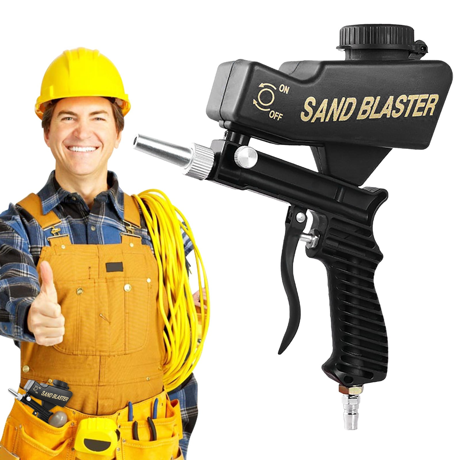 Pneumatic Sandblasting Gun Black|Blasting Device Adjustable Blasting ...