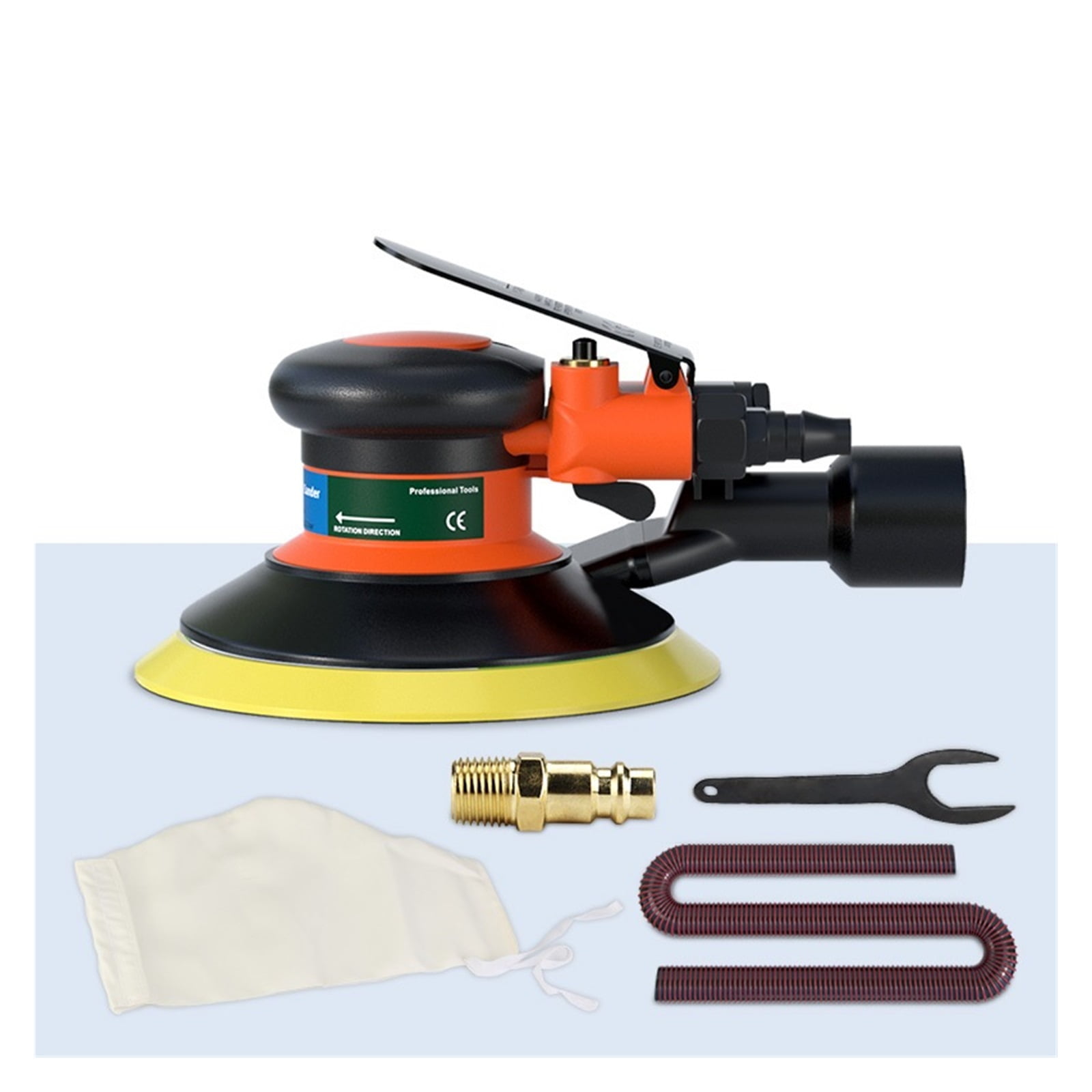 Pneumatic Sanding Machine 150MM 6" Eccentric 5MM Random Orbital Vacuum ...
