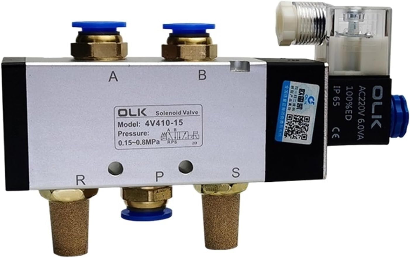 Pneumatic Solenoid Air Valve 4V410-15 5 Way 2 Position Control Air Gas ...