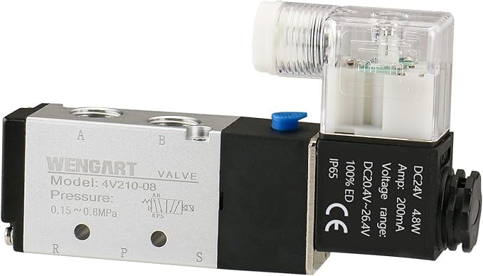 Pneumatic Solenoid Valve with 2 Position 5 Way,4V210-08,2position 5way ...