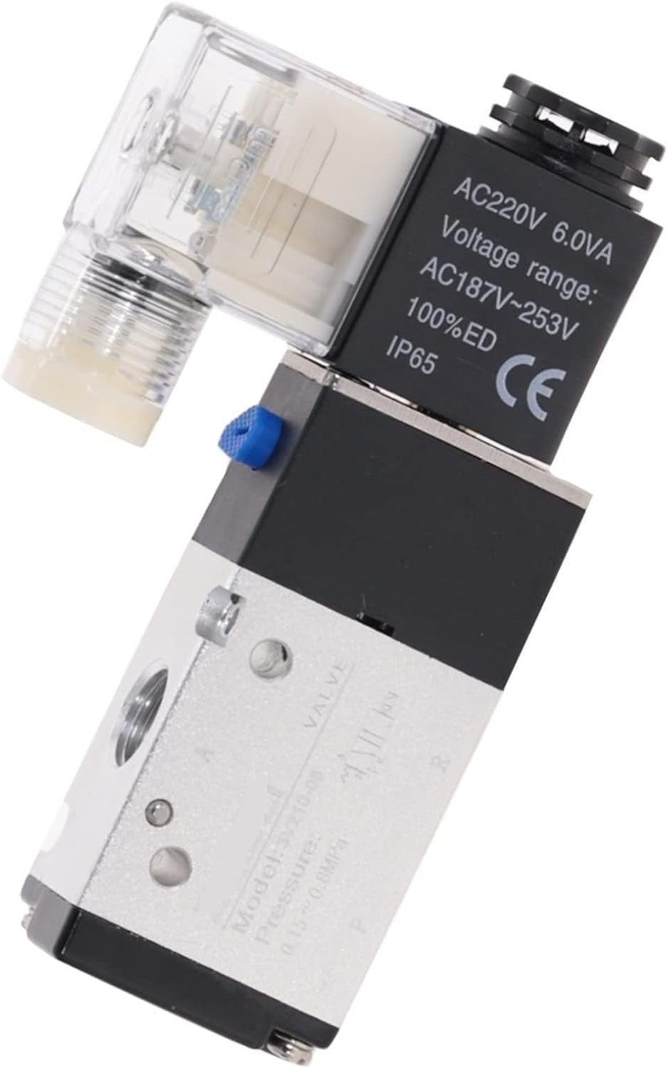 Pneumatic Solenoid Valve 3 Way 2 Position Air Directional Control 3V210-08 DC12V DC24V AC110V ...