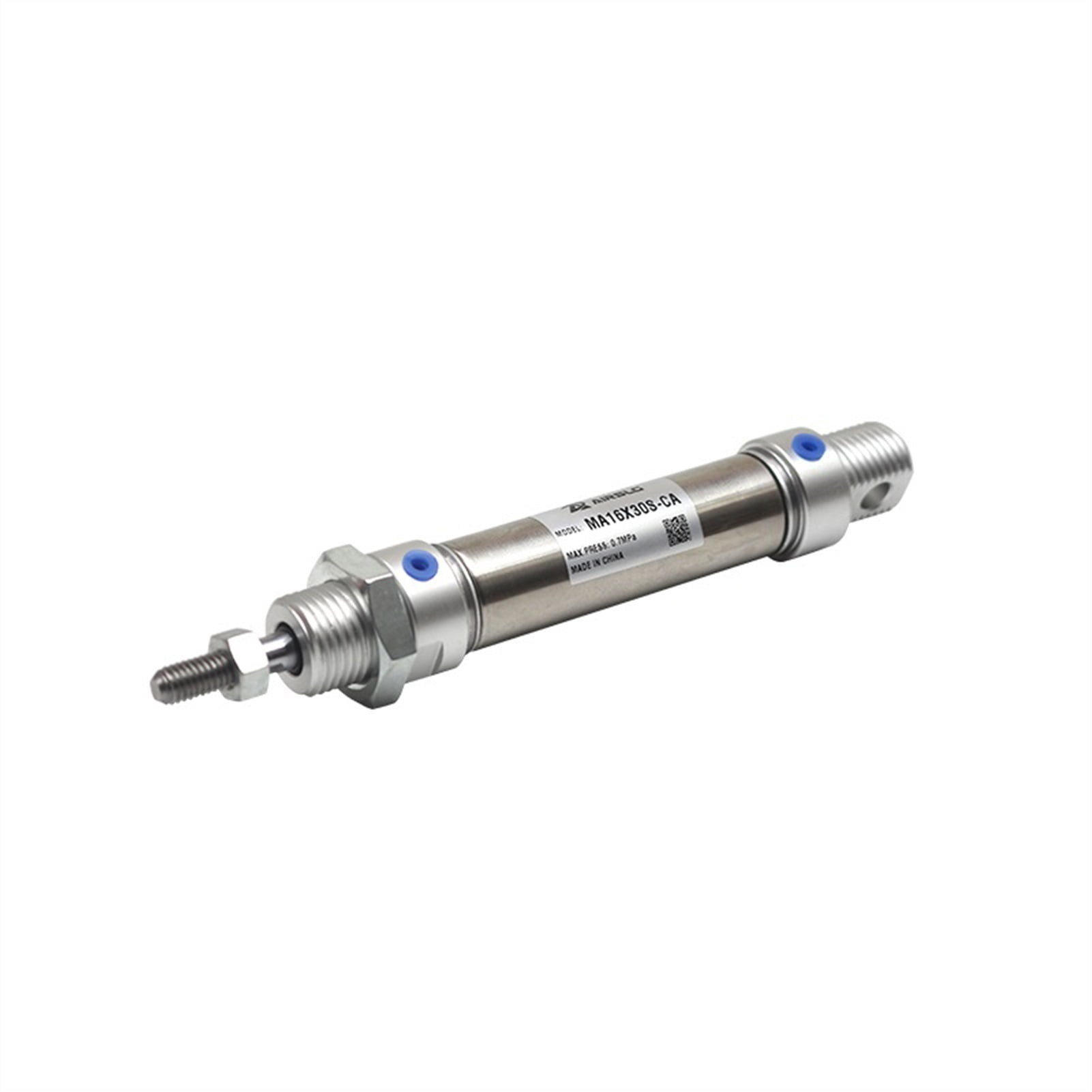 Pneumatic Stainless Air Cylinder Bore 20mm 10-300mm Stroke Double Action Mini Round Cylinders ...