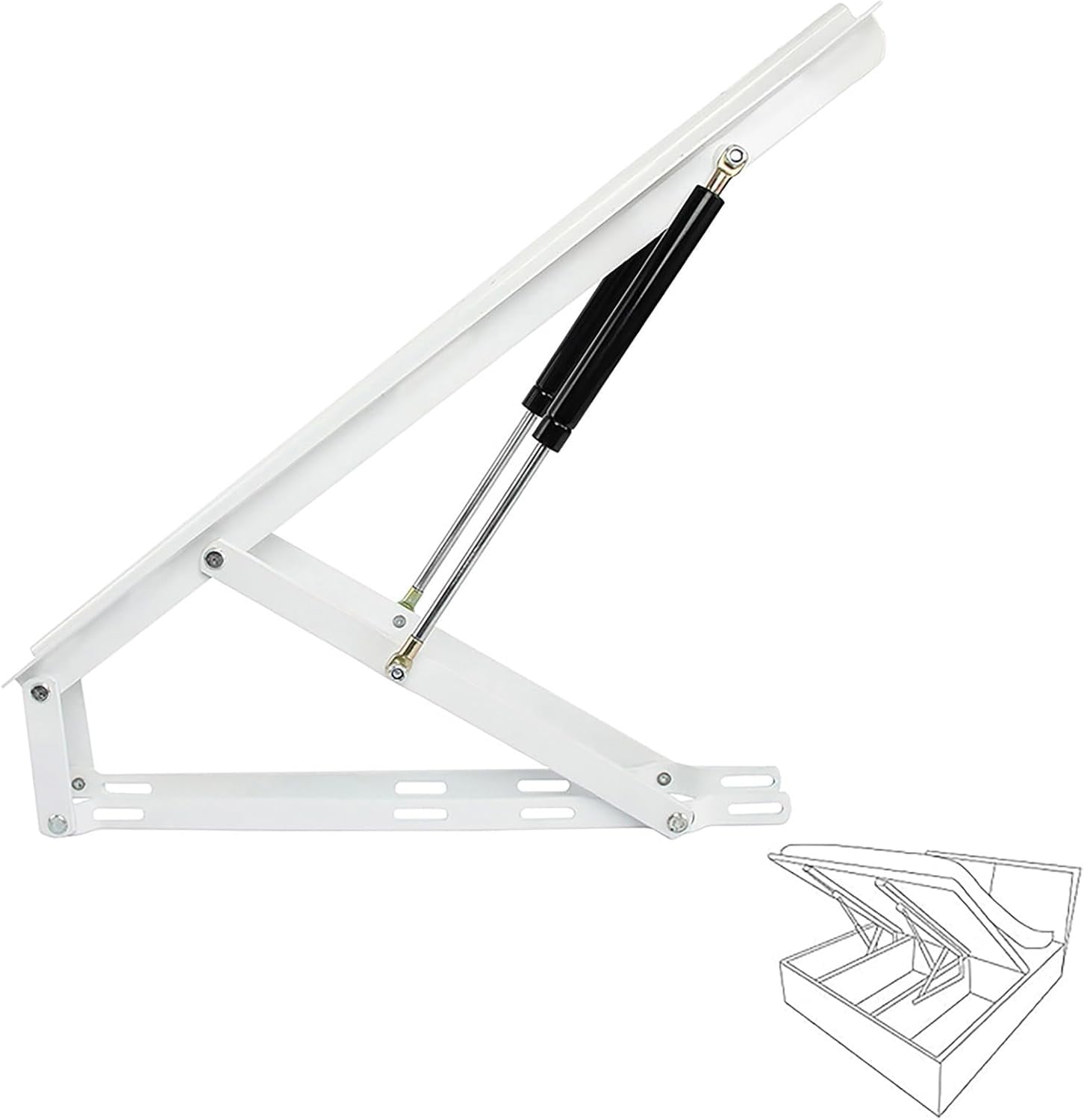 Pneumatic Storage Bed Lift Mechanism, Double Bed Frame Lifting ...