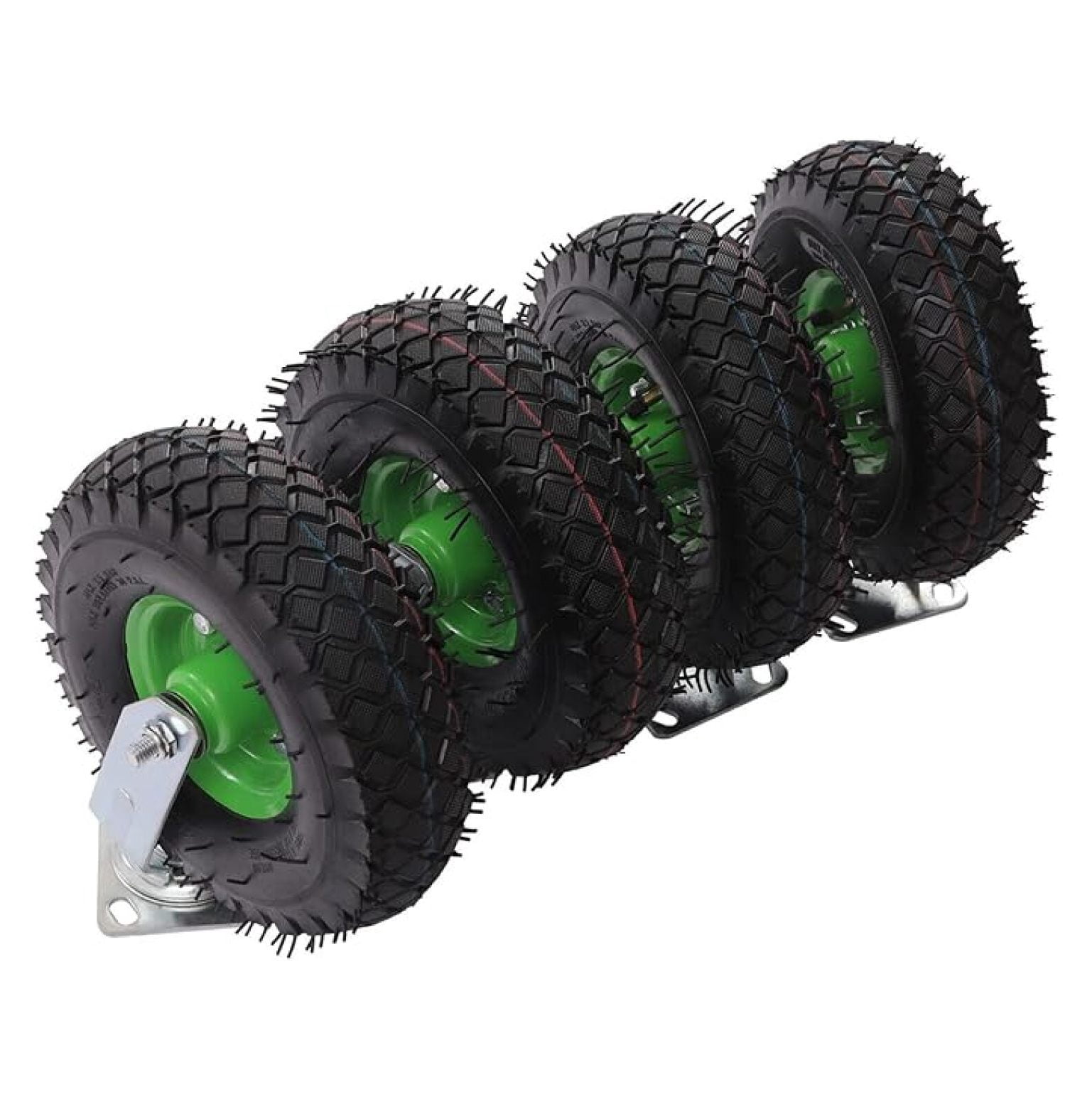 Pneumatic Swivel Caster w/Bolt on, 10inch Heavy Duty Air Tire Wheel ...