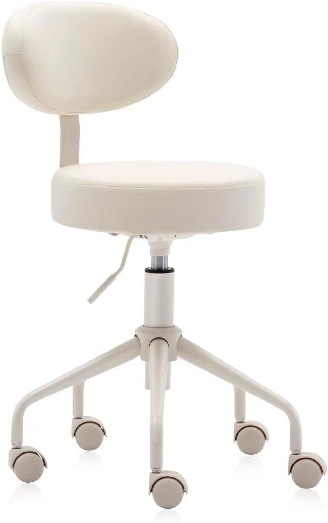 Pneumatic Swivel Stool Chair with Backrest 503 Kai (Cream) - Walmart.com