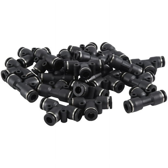 Pneumatic Tee Union Connect Fittings T Connector Splitter Air Line Tube ...