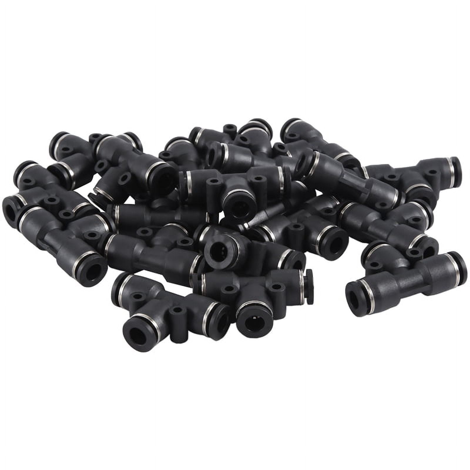 Pneumatic Tee Union Connect Fittings T Connector Splitter Air Line Tube ...
