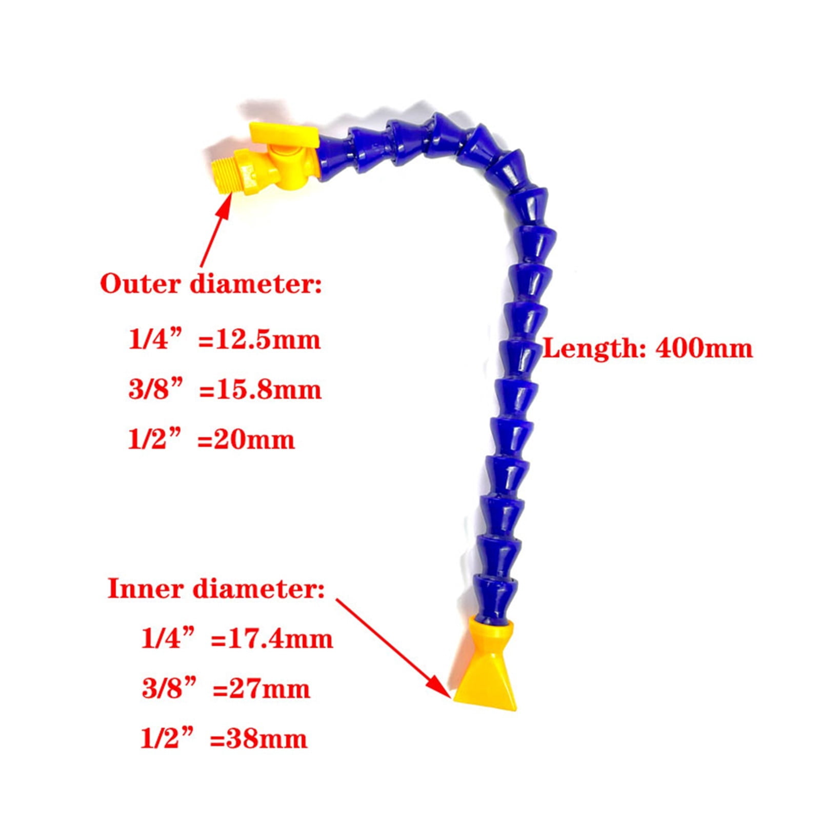 Pneumatic Tube,1/4" 3/8" 1/2" BPS Male Thread Plastic Flexible Water ...