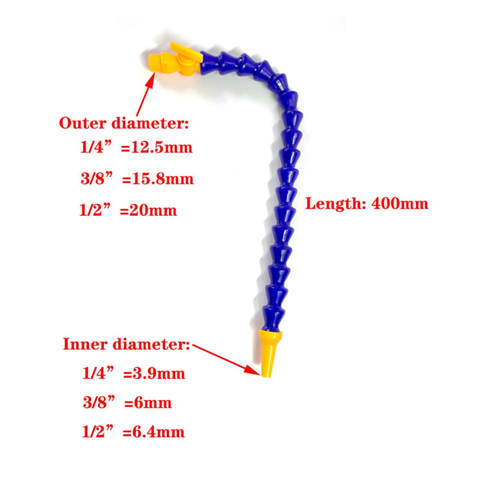 Pneumatic Tube,1/4" 3/8" 1/2" BPS Male Thread Plastic Flexible Water ...