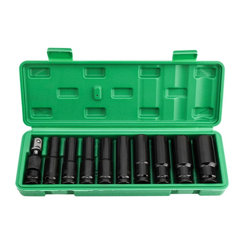 Pneumatic small air cannon extended socket 11-piece set electric wrench ...
