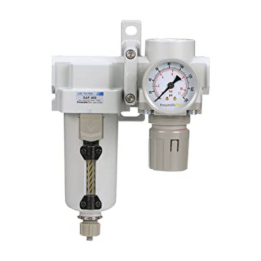 PneumaticPlus SAU420-N04G-MEP Compressed Air Filter Regulator Combo 1/2 ...