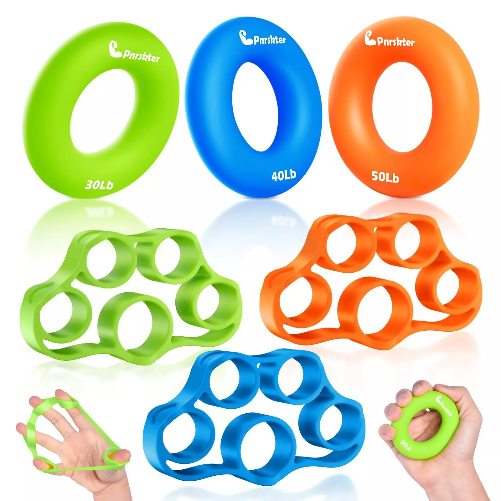 Pnrskter Hand Grip Strengthener Finger Exerciser Grip Strength Trainer ...