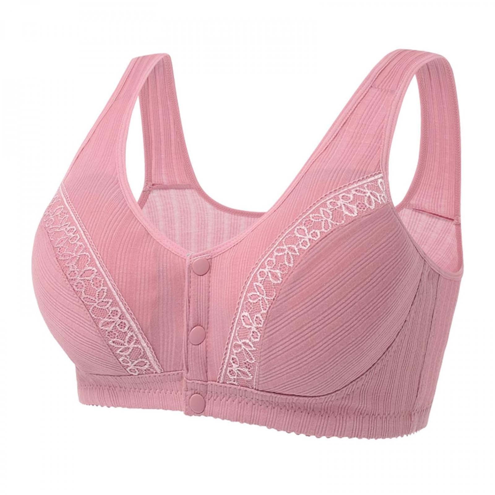 Pntutb Womens Plus Size Bra,Lace Front Button Shaping Cup Shoulder ...