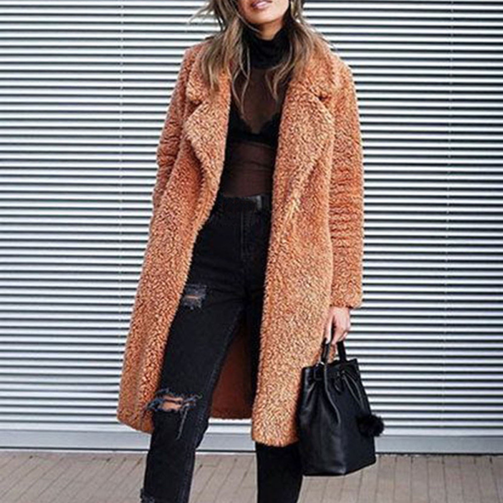 Pntutb Coats for Women,Womens Fashion Top Socket Leopard Print Winter ...