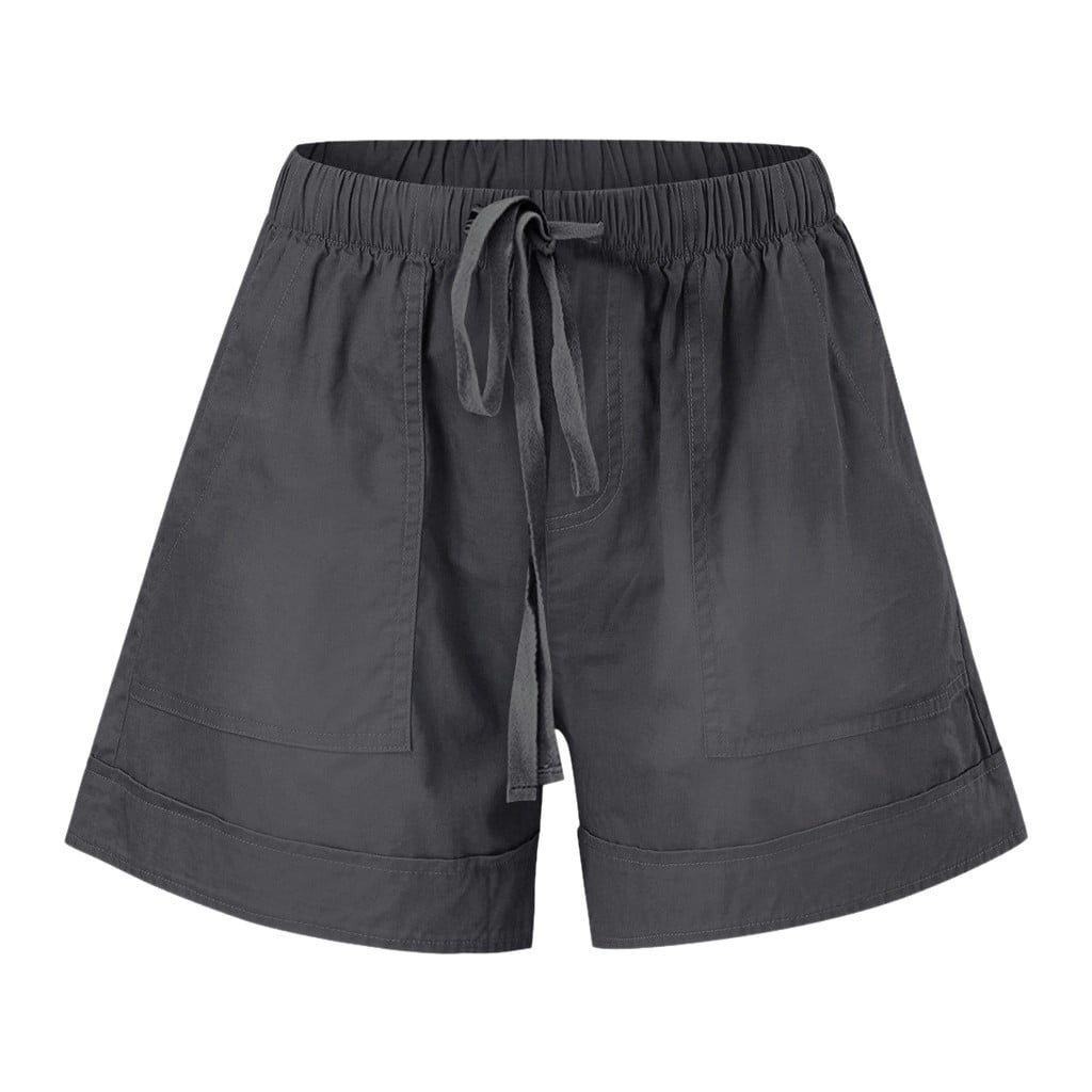 Pntutb Womens Short,Women's Comfy Drawstring Splice Casual Elastic ...