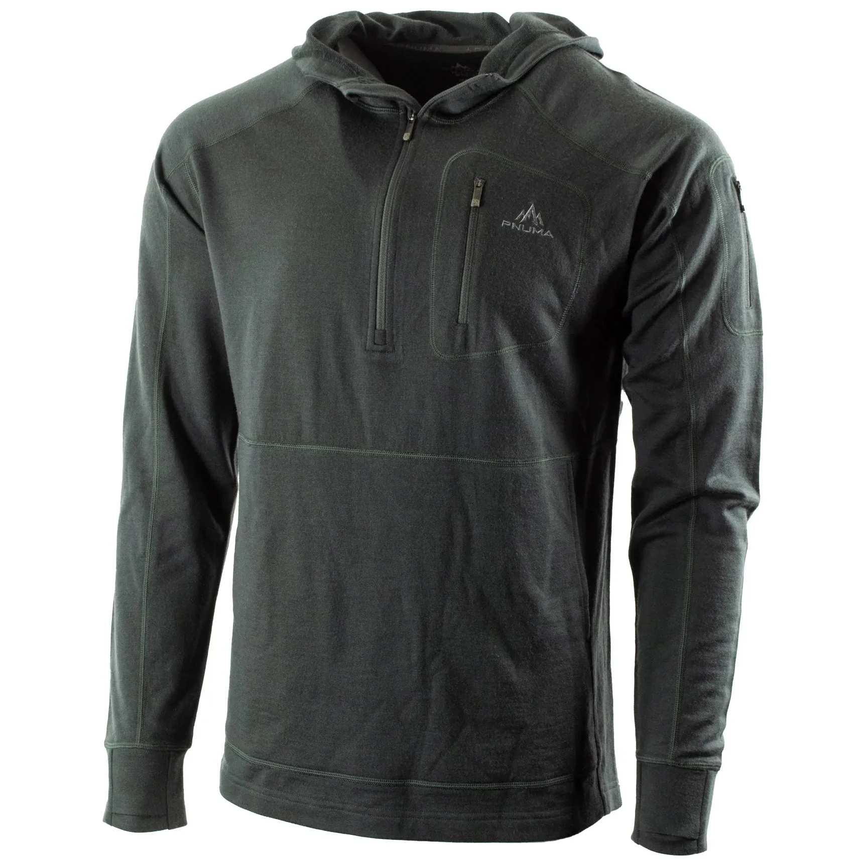 Pnuma Outdoors Merino Gunnison Hoodie, Beluga, 3XL, 300gsm, Merino Wool ...