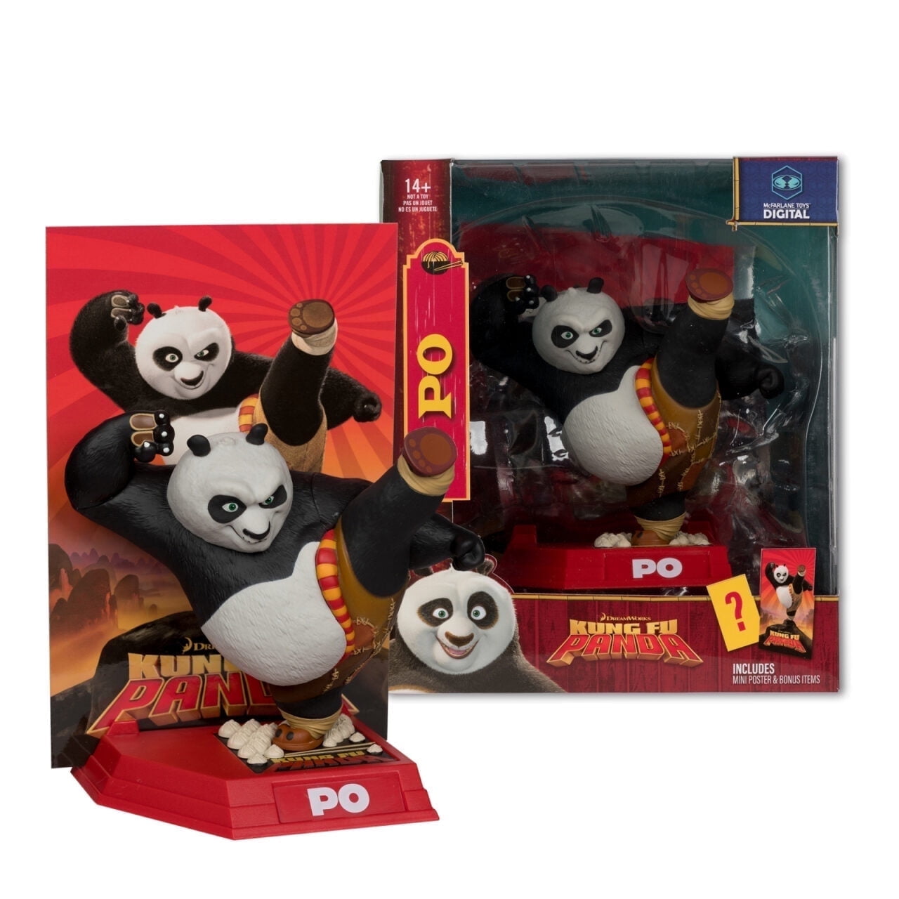Po (Kung Fu Panda) 6" Posed Figure with McFarlane Toys Digital ...