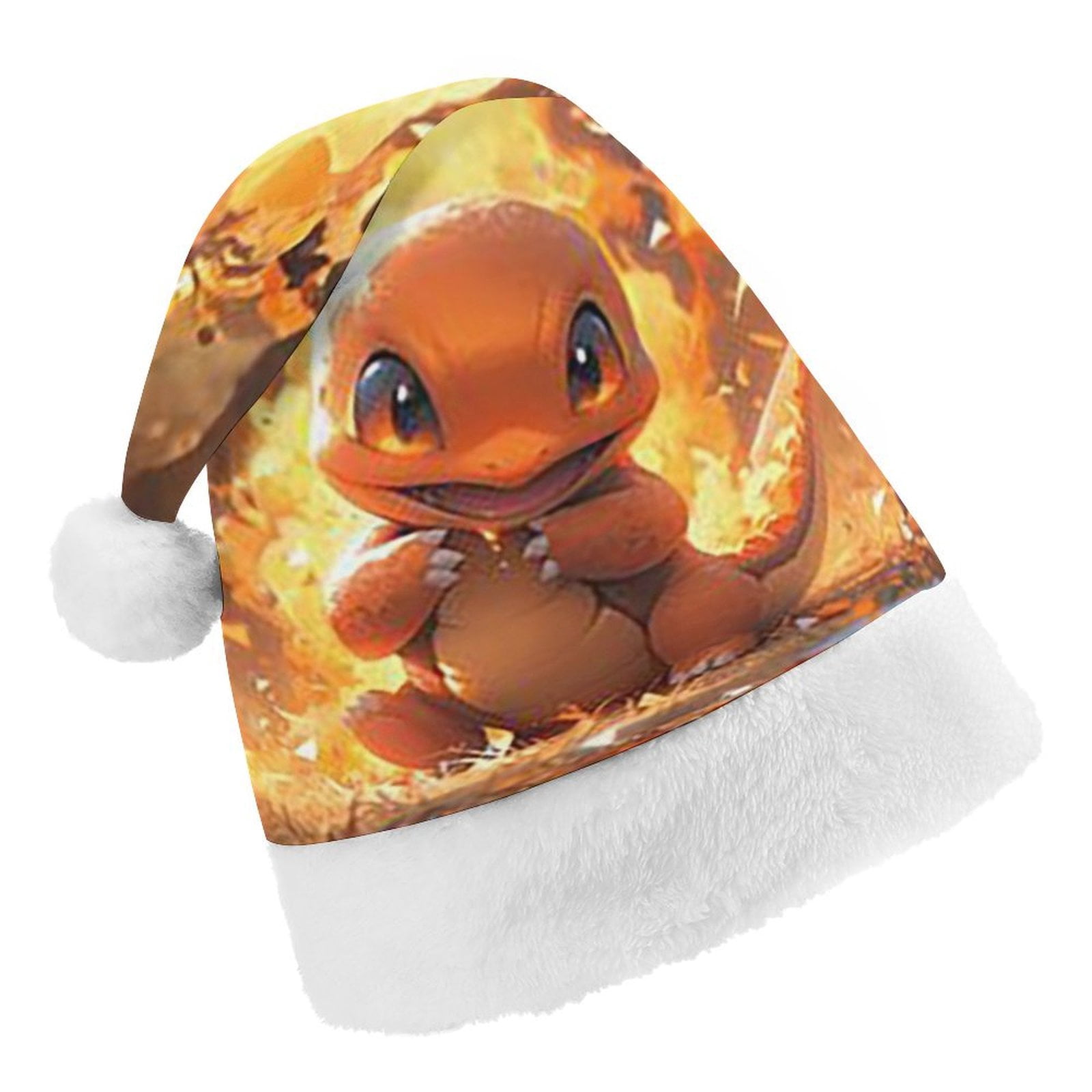 Po_ke_mon_Charmander 3D Print Santa Hat Adults Kids Christmas Hats ...